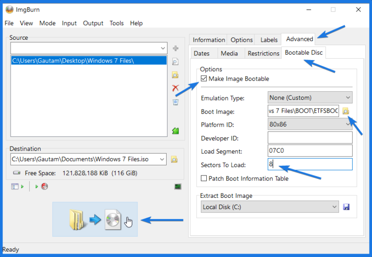How to Create Bootable ISO From Folder / Files [ Windows 7, 10 ]